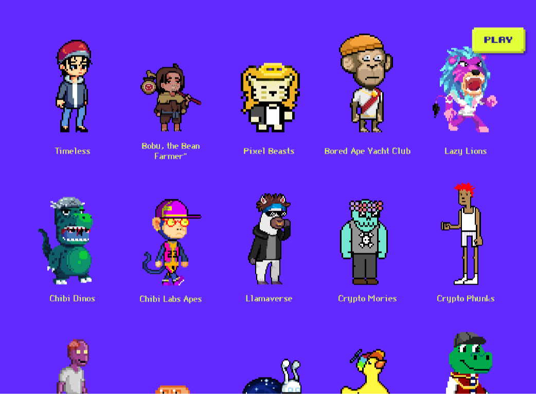 Integrando tus colecciones NFT favoritas en Pixels