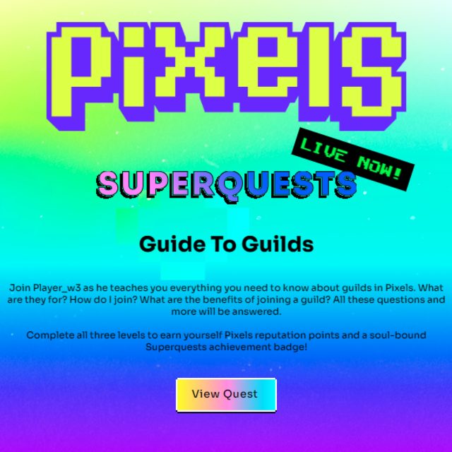 Guía paso a paso de Superquest de Pixels x YGG