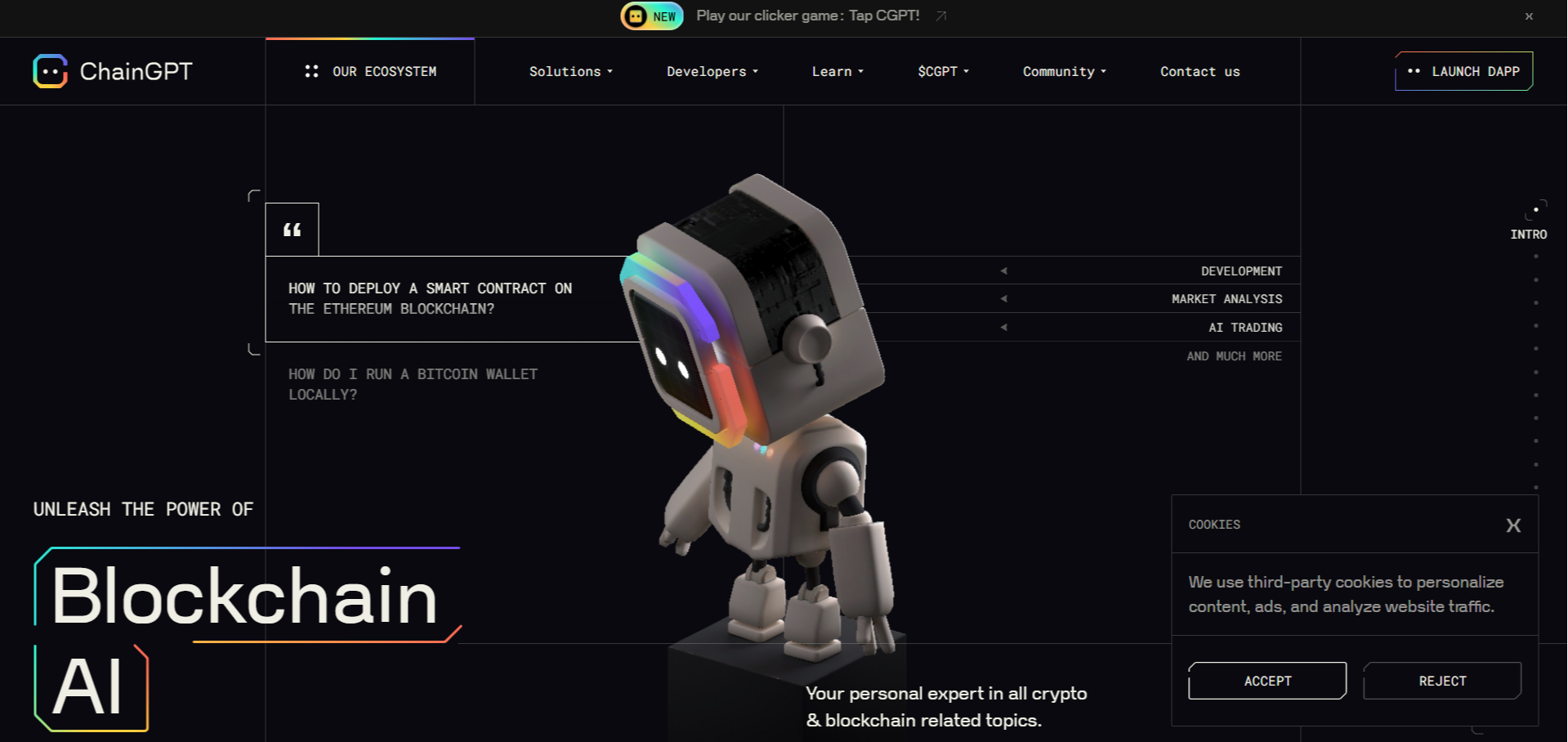 ChainGPT: Artificial Intelligence at the Service of Blockchain!